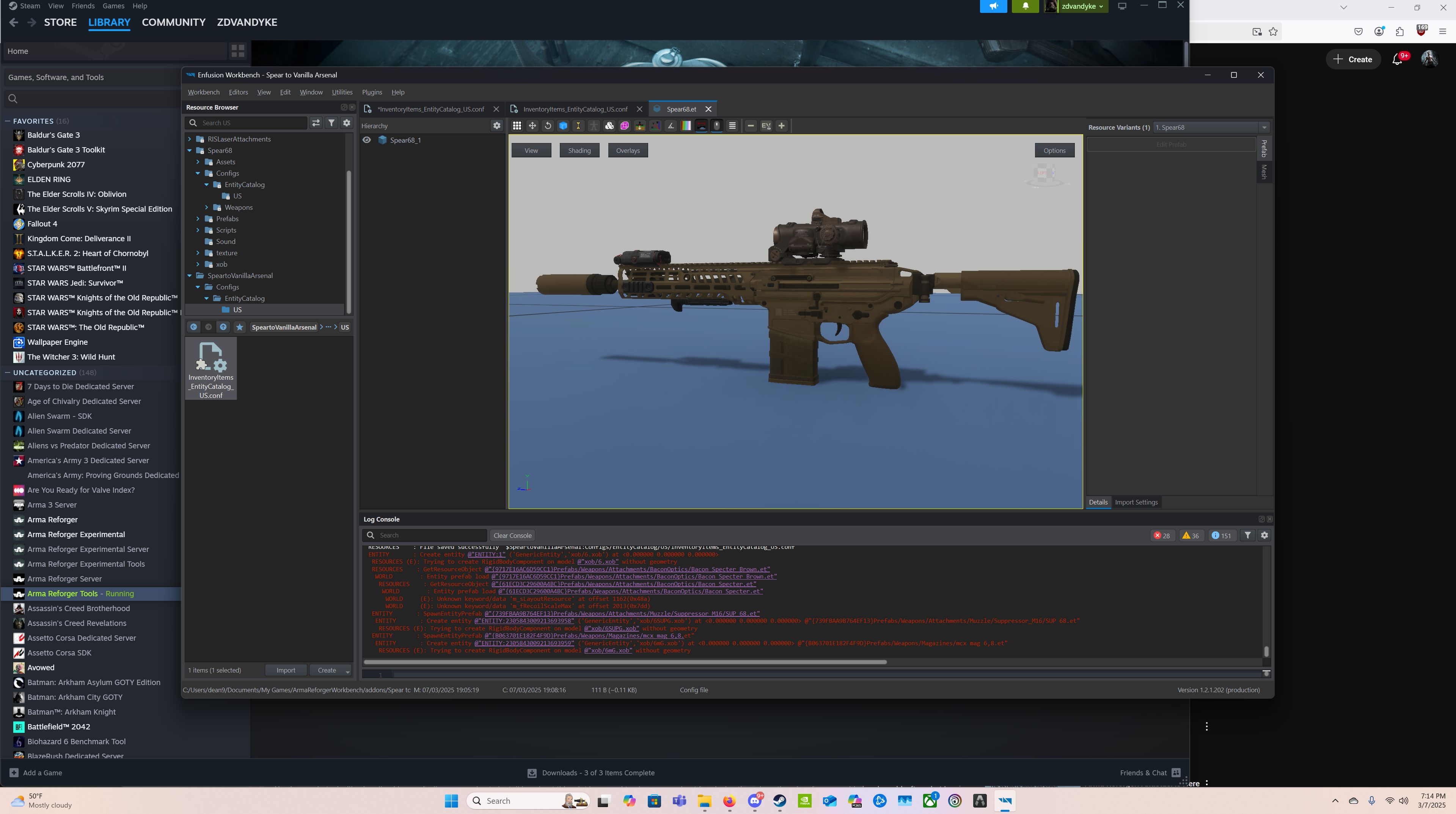 Spear to Vanilla Arsenal - Arma Reforger Workshop